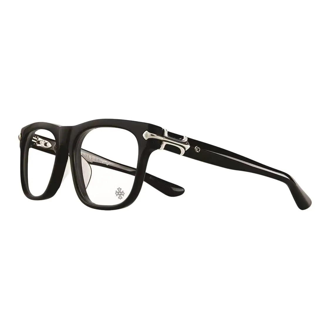 Chrome Hearts Rectangular Eyeglass Frames Unisex Black - POIZON