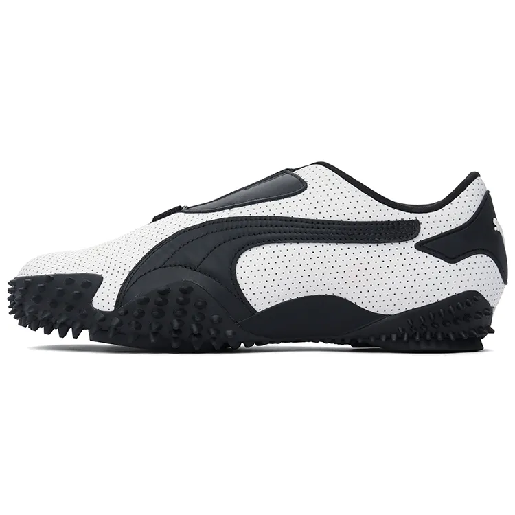 PUMA Mostro Perforated Leather White Black - POIZON