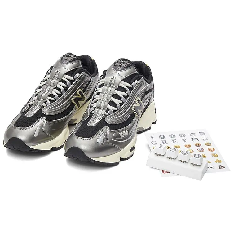 New Balance NB 1000 Running Shoes Unisex Low-top Silver/Black - POIZON