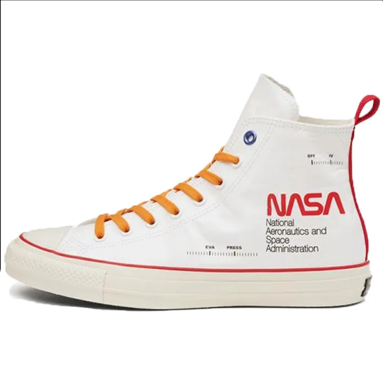 Converse Chuck Taylor All Star 100 Hi Spacesuit NASA White Orange - POIZON