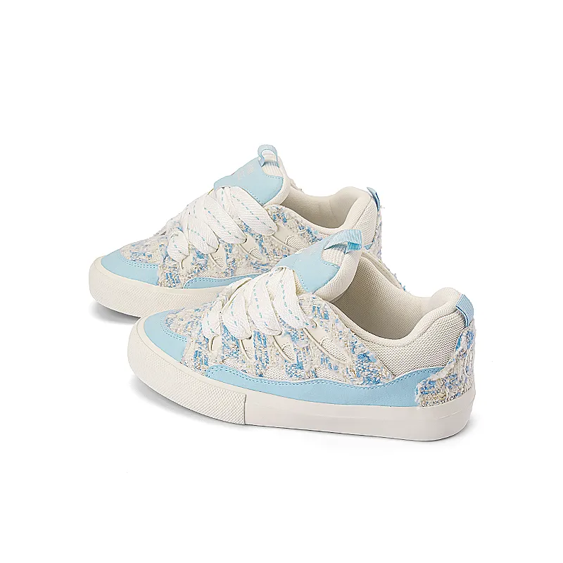 MINISO Dream M Series Skateboarding Shoes Women's Low-top Sky Blue - POIZON
