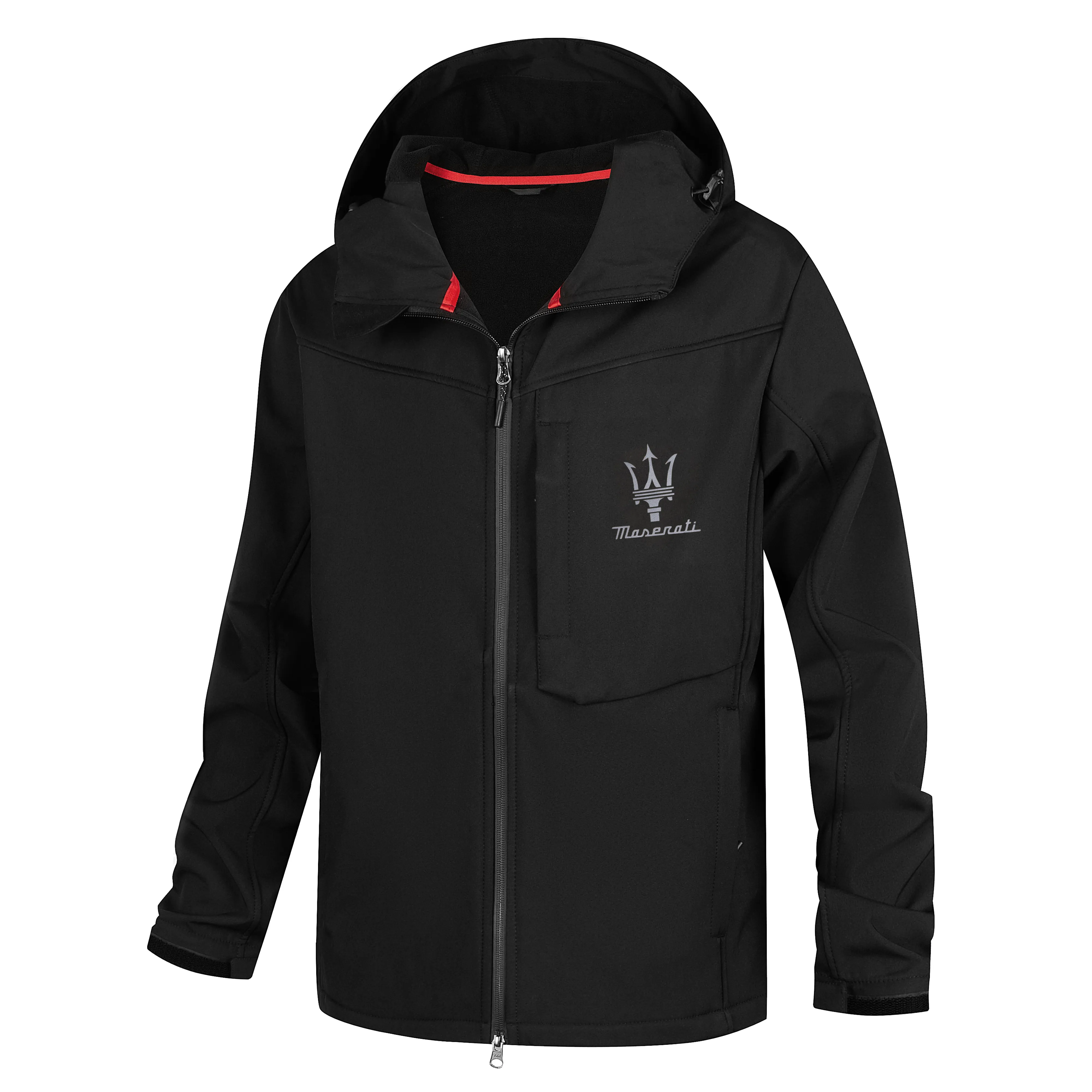 Maserati Trench Coats Unisex Black - POIZON