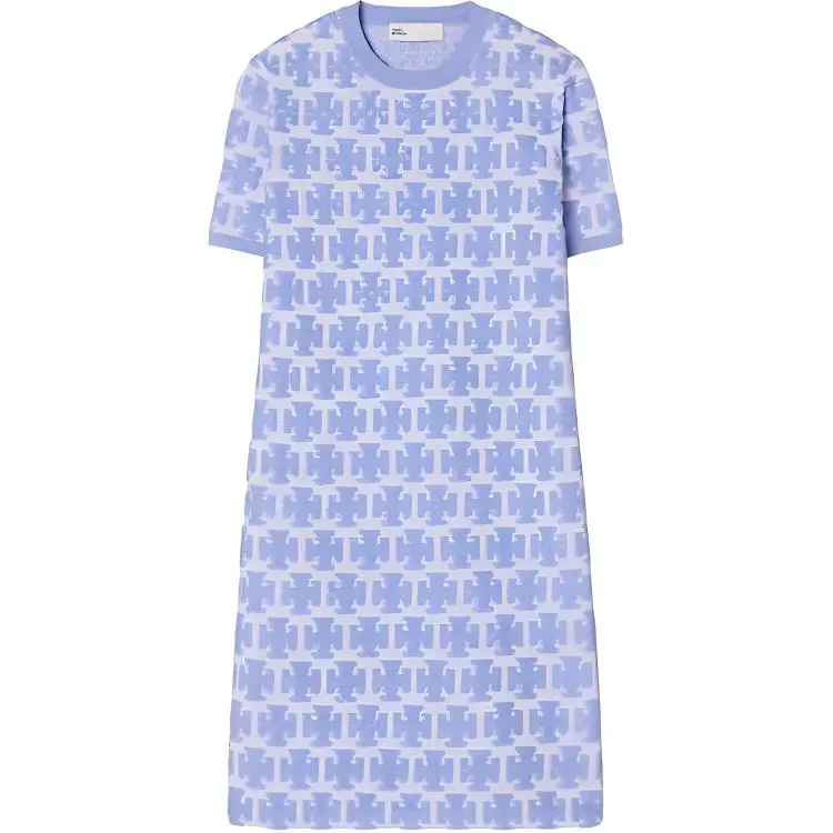 TORY BURCH Double T-monogram Bouclé Dress - POIZON