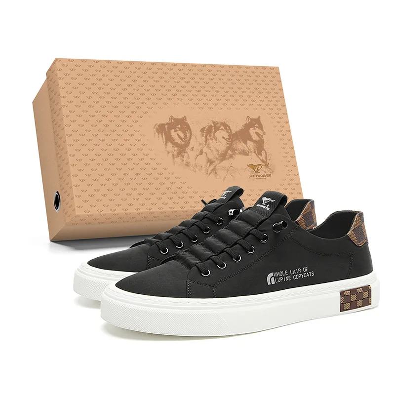 SEPTWOLVES Skateboard Shoes Men Low-Top - POIZON