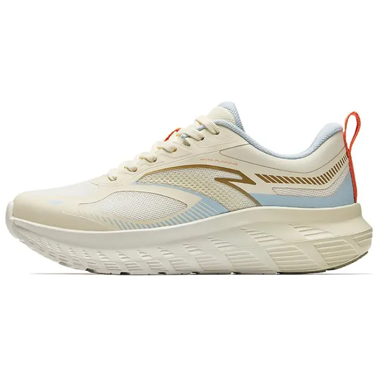 ANTA Light Cloud Running Shoes Women's Low-Top Ivory White/Light Beige ...