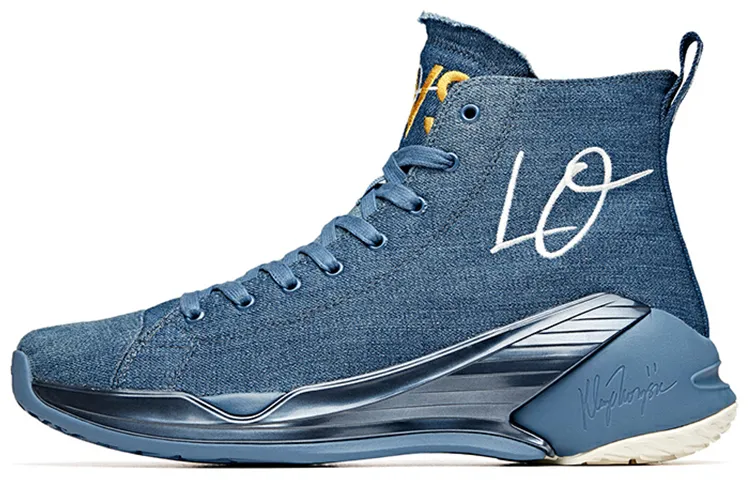 ANTA KT4 Basketball Shoes Men High-top Blue/light Off-white - POIZON