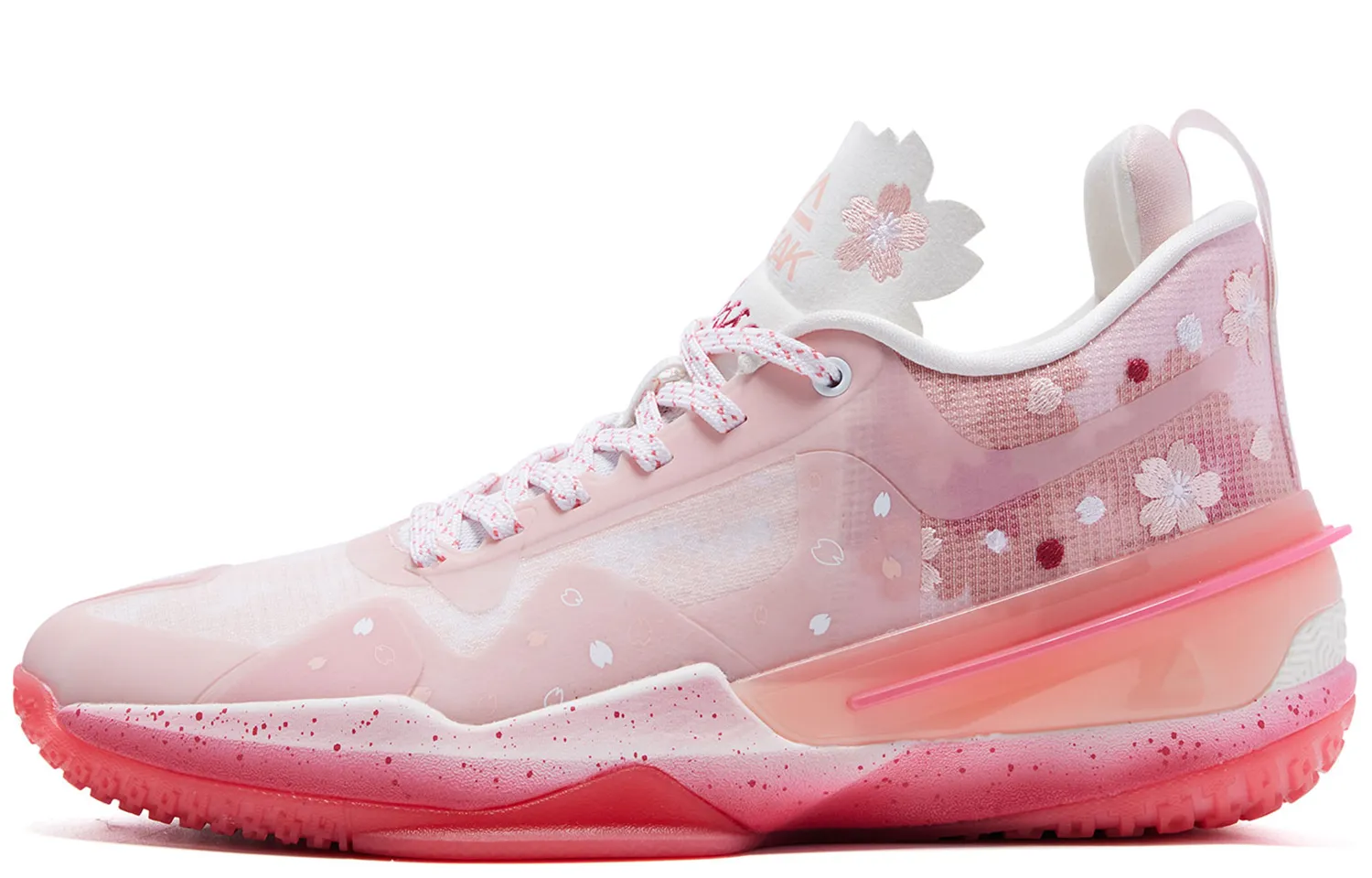 PEAK Flash 3 Basketball Shoes Men Low-top Cherry Blossom Powder - POIZON