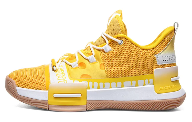 PEAK Flash Basketball Shoes Men Low-top Yellow US M 10