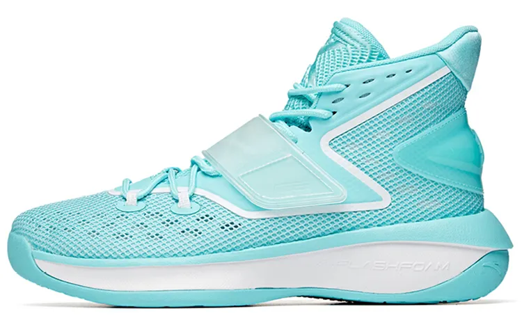 ANTA KT Ice Basketball Shoes Men High-top Pool Blue - POIZON