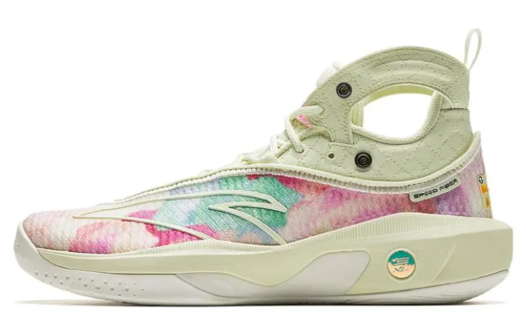 ANTA KT8 Basketball Shoes Men High-top Green/Red - POIZON