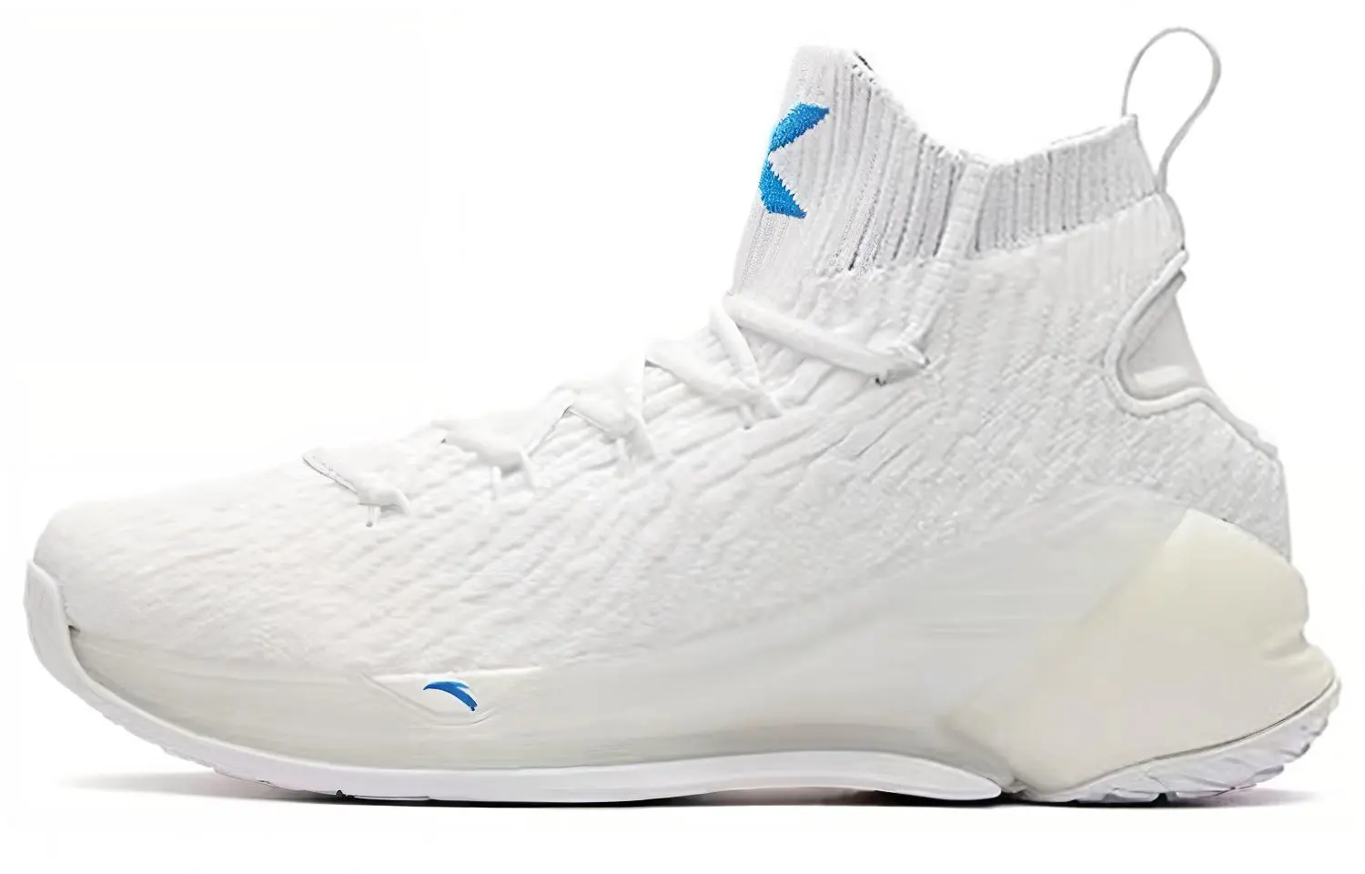 ANTA KT4 Basketball Shoes Men High-top White/Royal Blue - POIZON