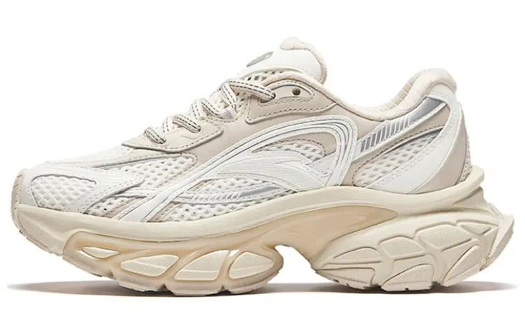 ANTA Star Moon Series Chunky Sneakers Women's Low-Top Ivory White - POIZON