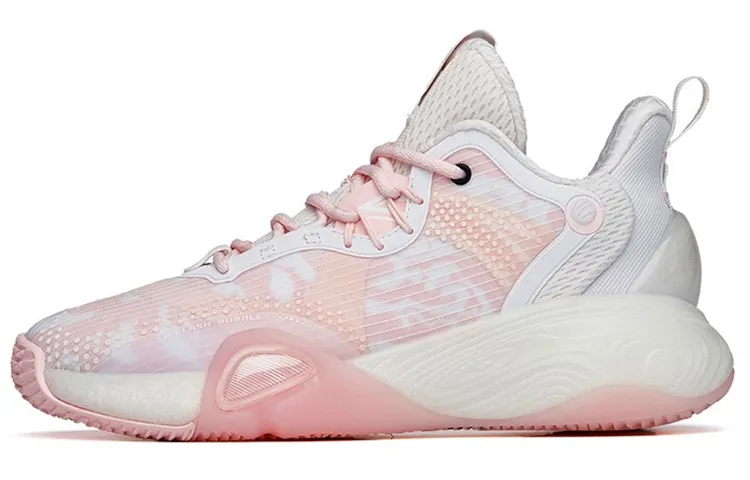 Anta Bubble Bomb Performance Basketball Shoes Women's Pink White - POIZON
