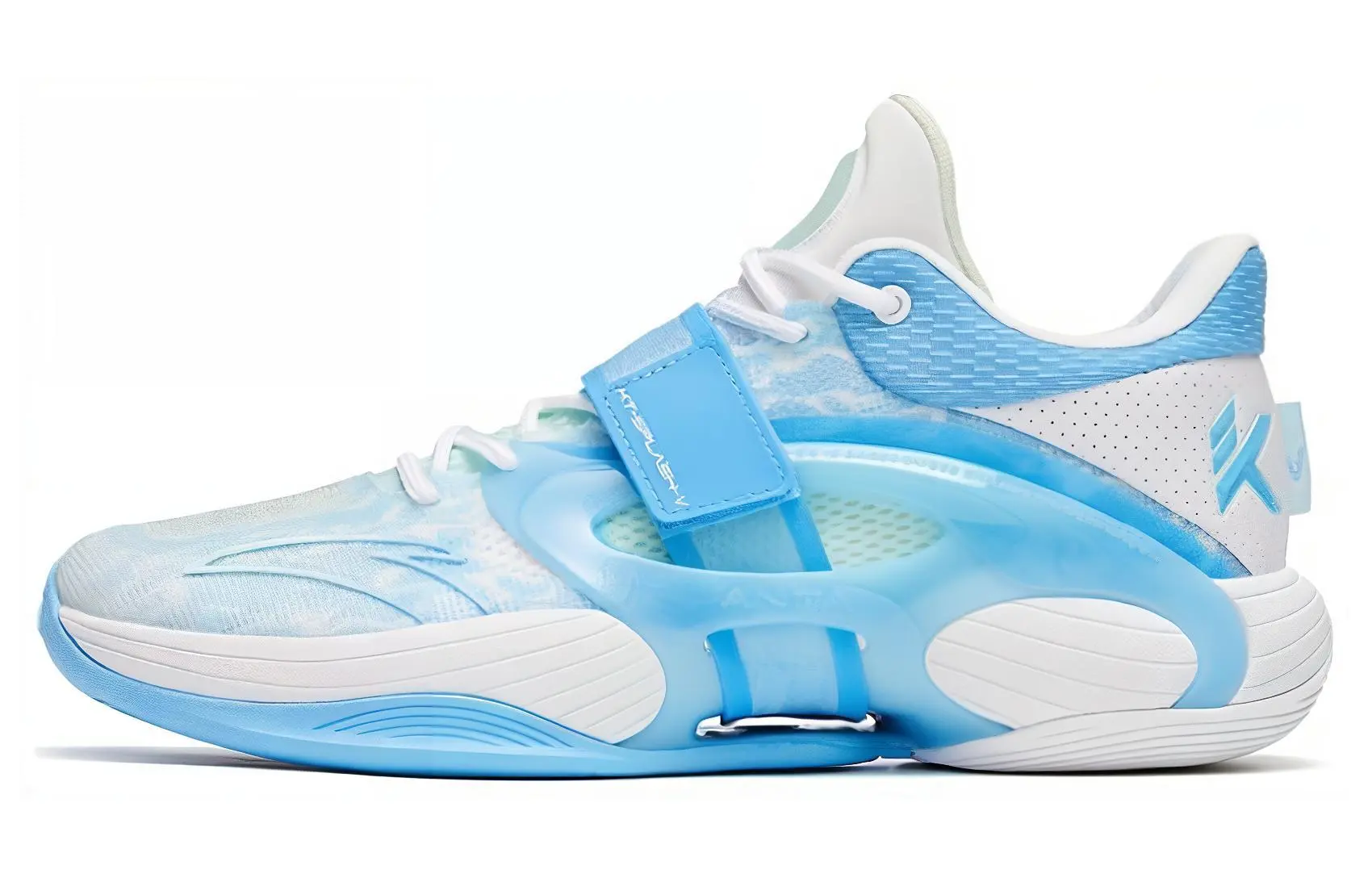 ANTA KT-SPLASH-V Basketball Shoes Men Low-top White/Royal Blue/Fern ...