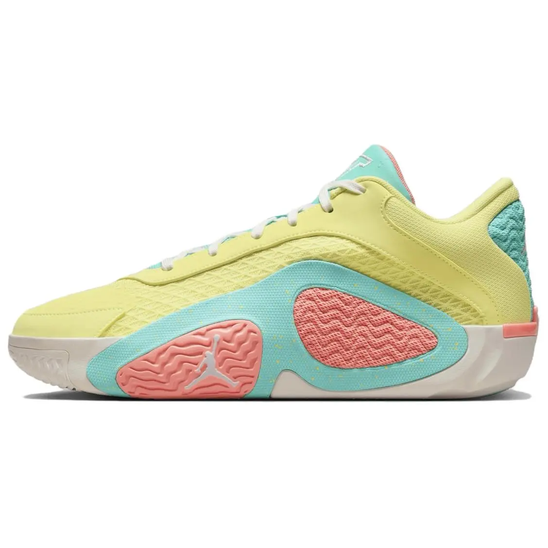 Jordan Tatum 2 Basketball Shoes Men Low-Top Yellow Fresh Pink - POIZON