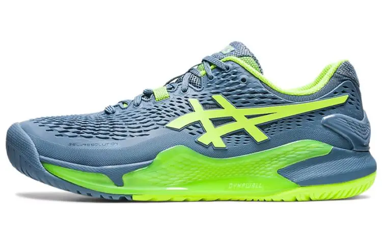 Asics Gel Resolution 9 Wide 'Steel Blue Hazard Green' US M 9.5 - POIZON
