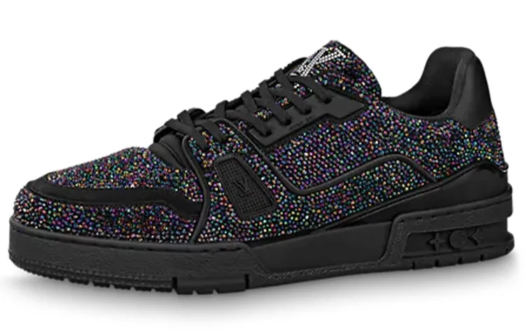LOUIS VUITTON LV Trainer Black Crystals - POIZON