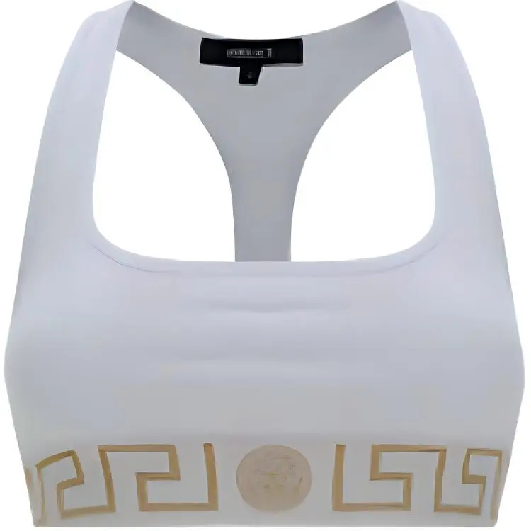VERSACE Greca Border Scoop Neck Triangle Bra - POIZON