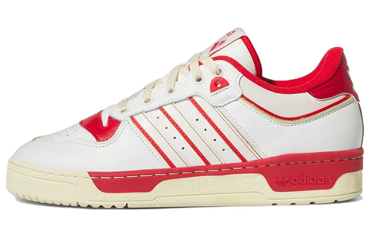 Adidas Rivalry Low 86 Core White Off White Team Power Red - POIZON