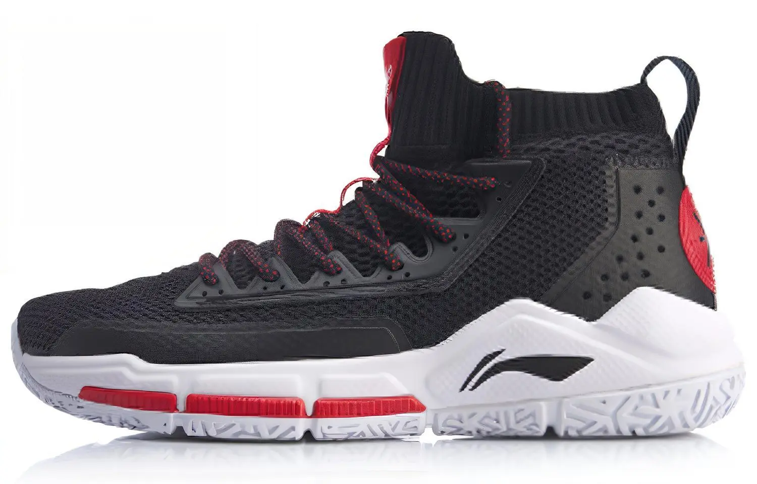 LINING Wade Fission 5 Basketball Shoes Men High-top Red/Black - POIZON