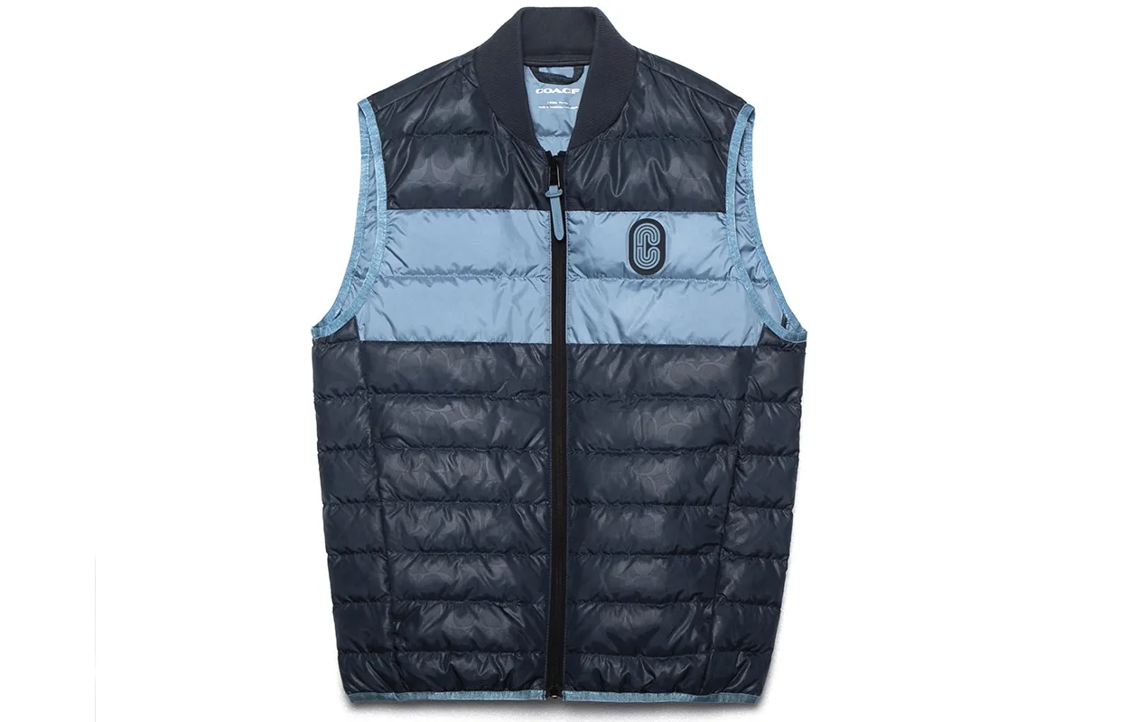COACH Vest Men Blue - POIZON