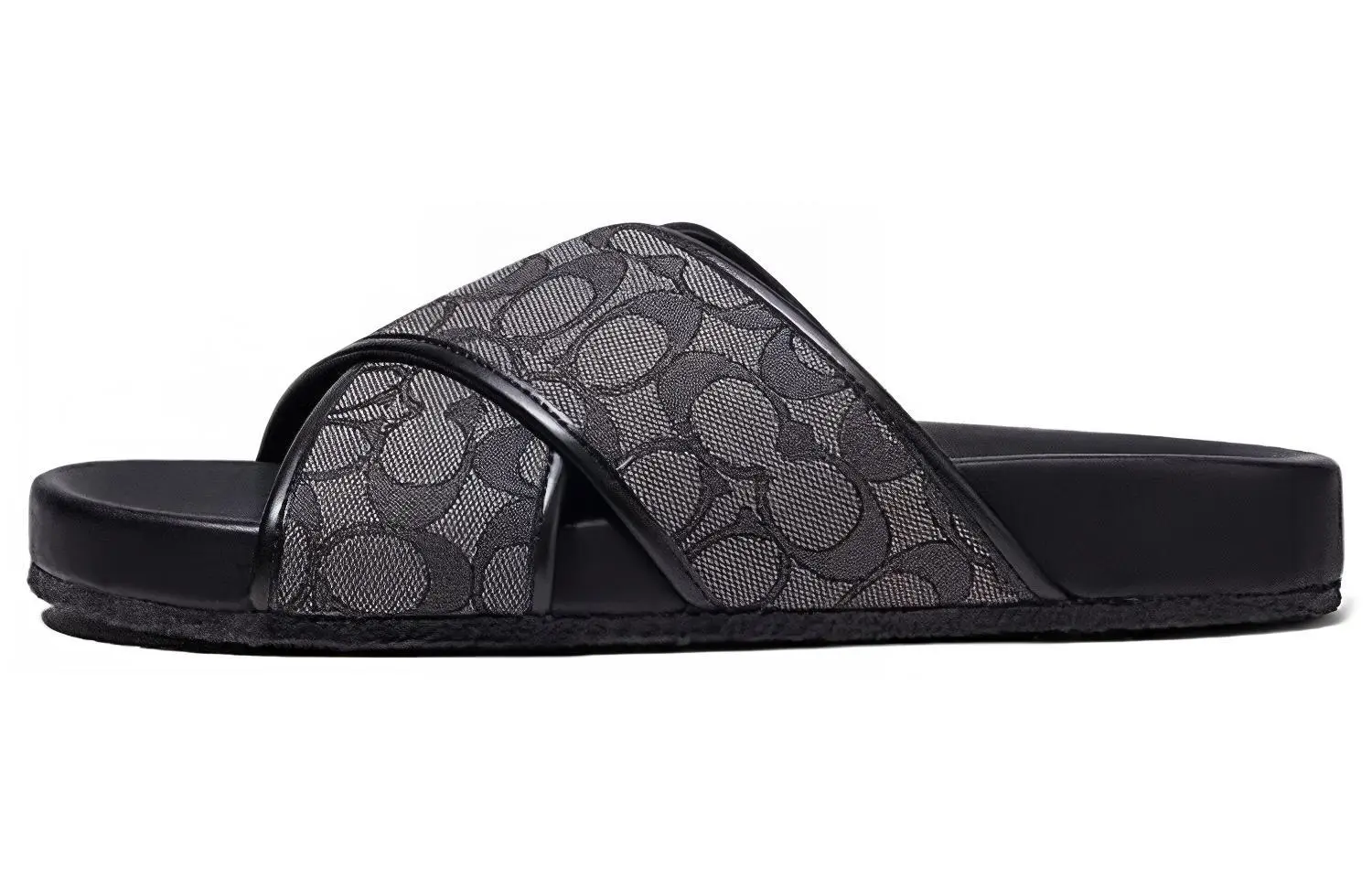 COACH Slide Slippers Men Gray Black - POIZON