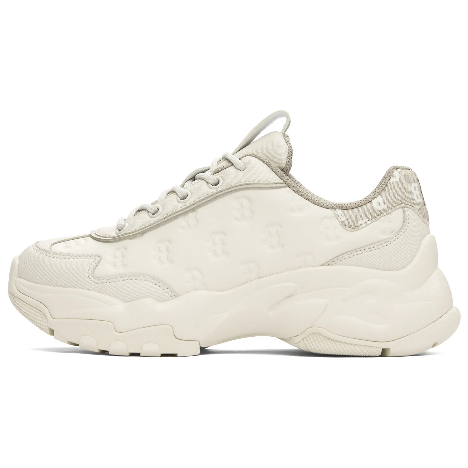 MLB Big Ball Chunky Chunky Sneakers Unisex Low-Top Beige Yellow - POIZON