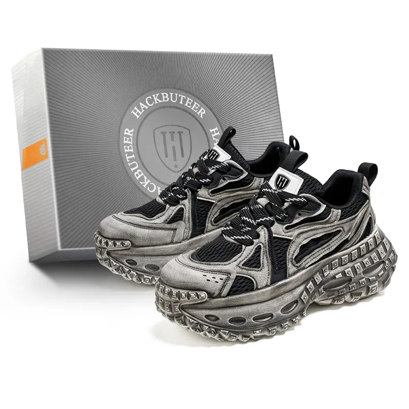 HACKBUTEER Low Top Chunky Sneakers Men's Box - POIZON