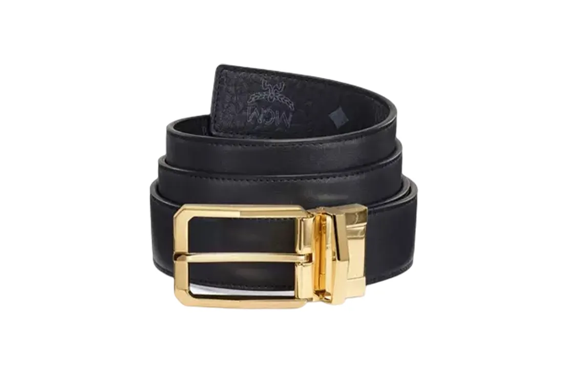 MCM Leather Belts Men Black - POIZON