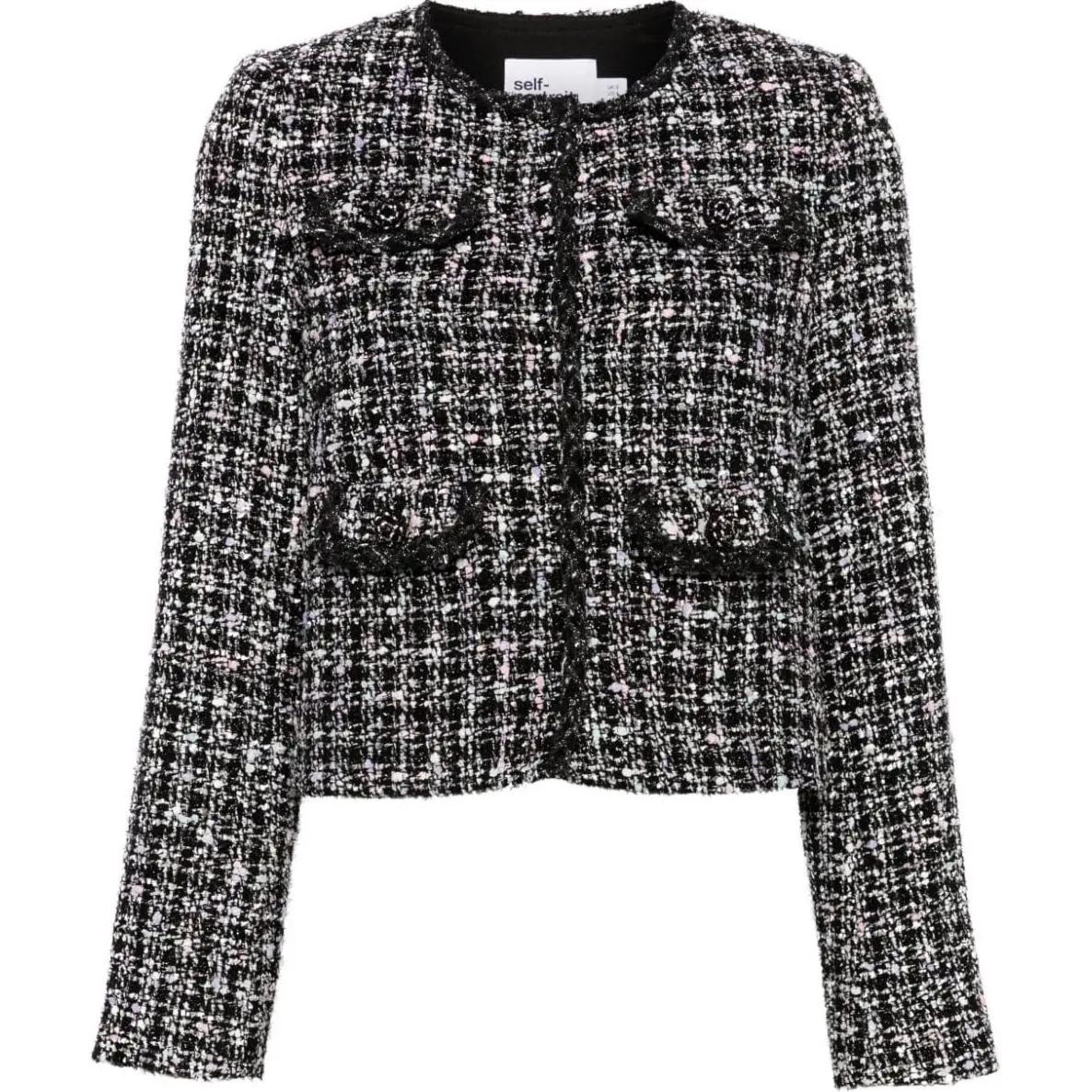 Self-portrait Tweed Jacket - POIZON