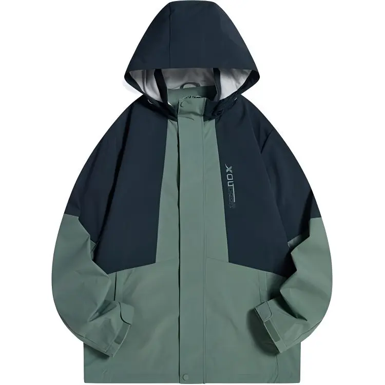 XTEP Trench Coats Men Spatula Green/Dark Elegant Blue - POIZON