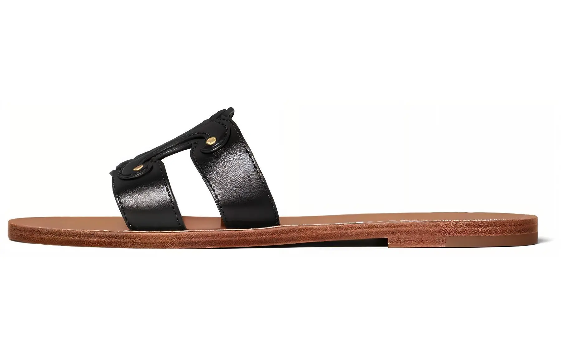 CELINE Triomphe Flip-flops Women's Black/Brown Comes with Original Box ...