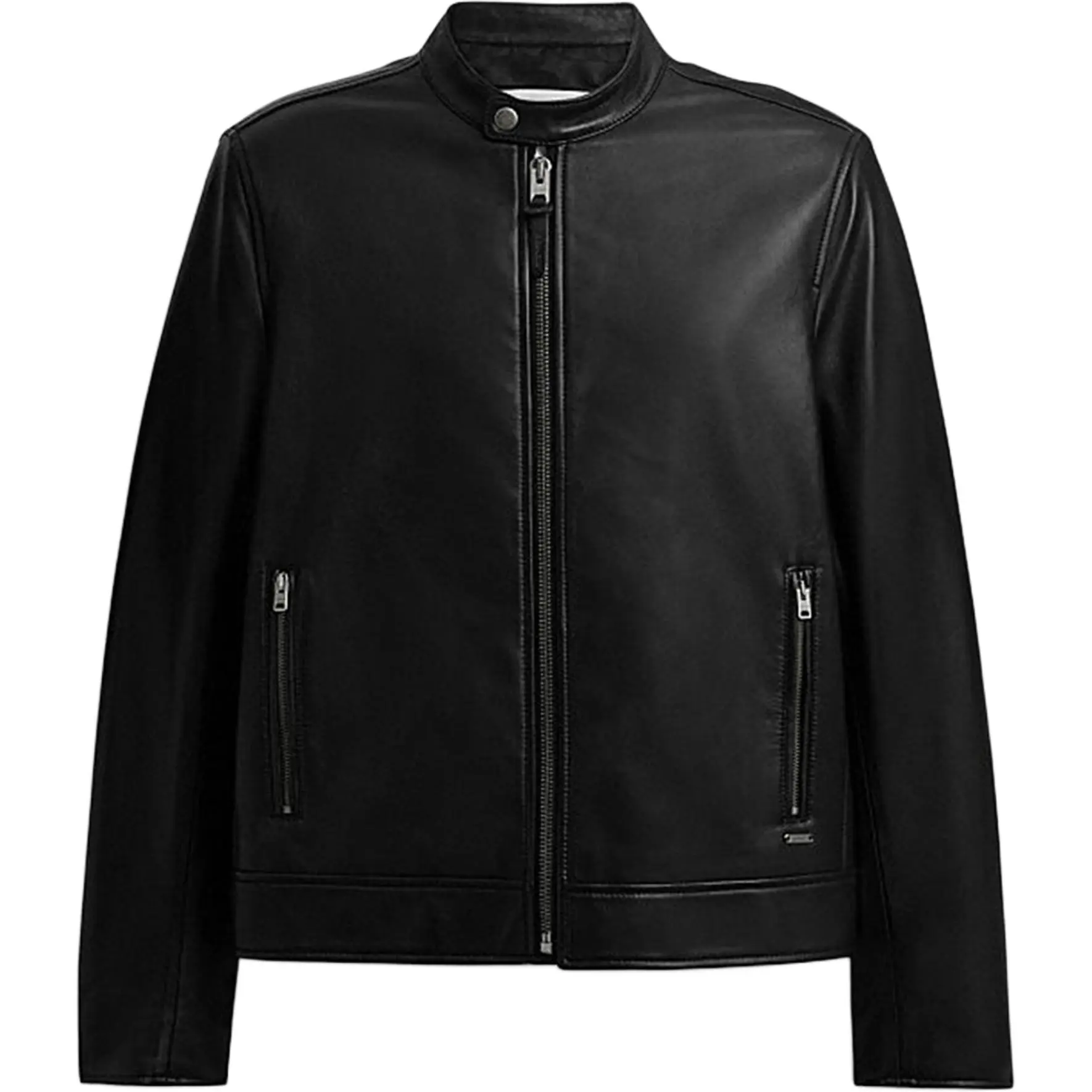 COACH Leather Jackets Men Black XXL - POIZON