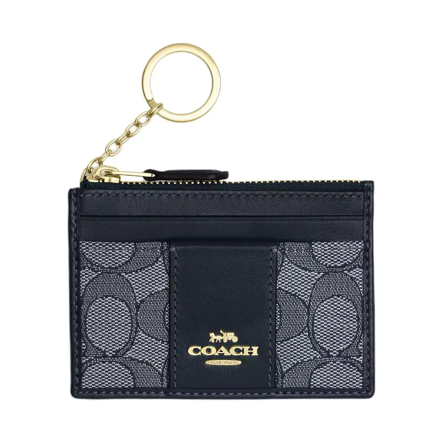 COACH Skinny Id Case Card Holders Midnight Navy - POIZON