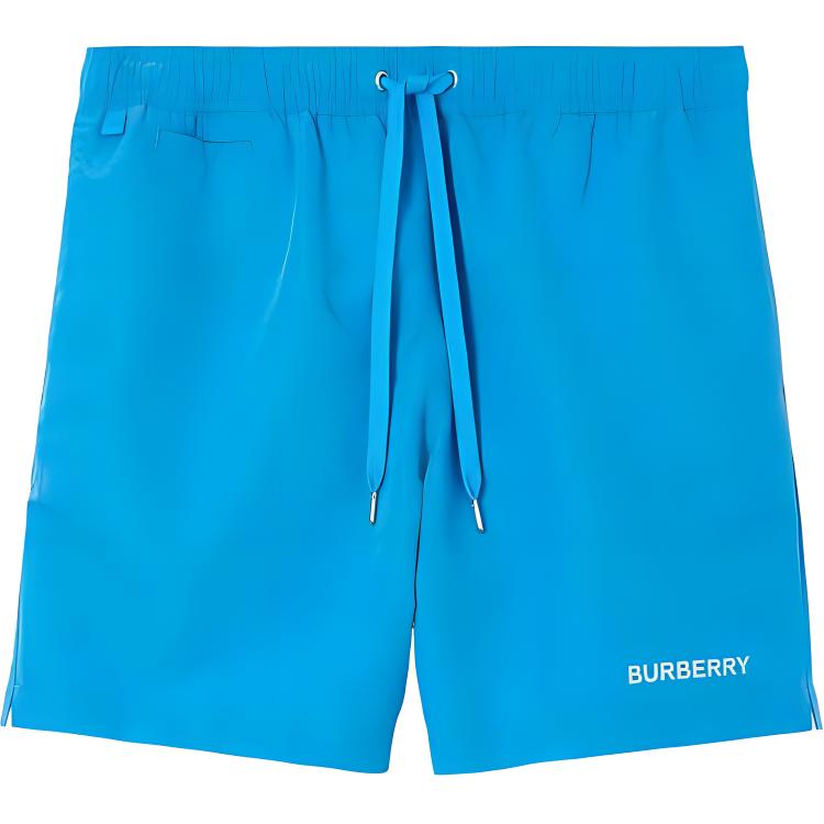 burberry Monogram print Casual Shorts Men Blue Cheap Rcj Jordan Outlet