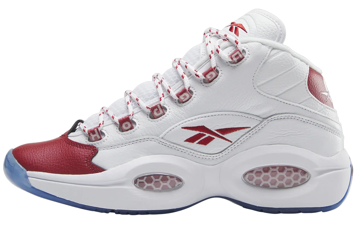 Reebok Question Mid Red Toe 2024 White 44 - POIZON