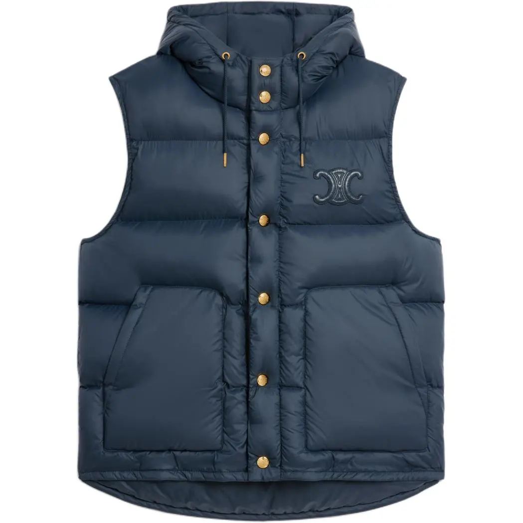 CELINE Puffer Jackets Women's Marine Blue - POIZON