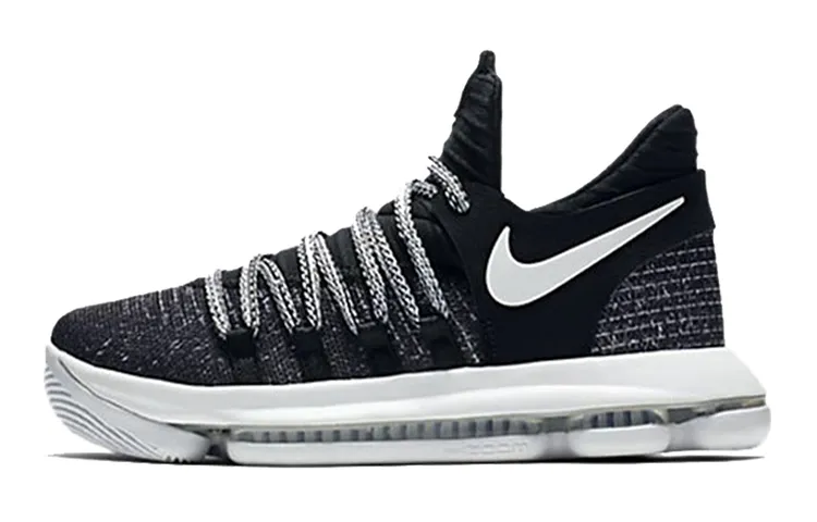 Nike KD 10 Kids Basketball Shoes GS Low-top Black/white US 6Y