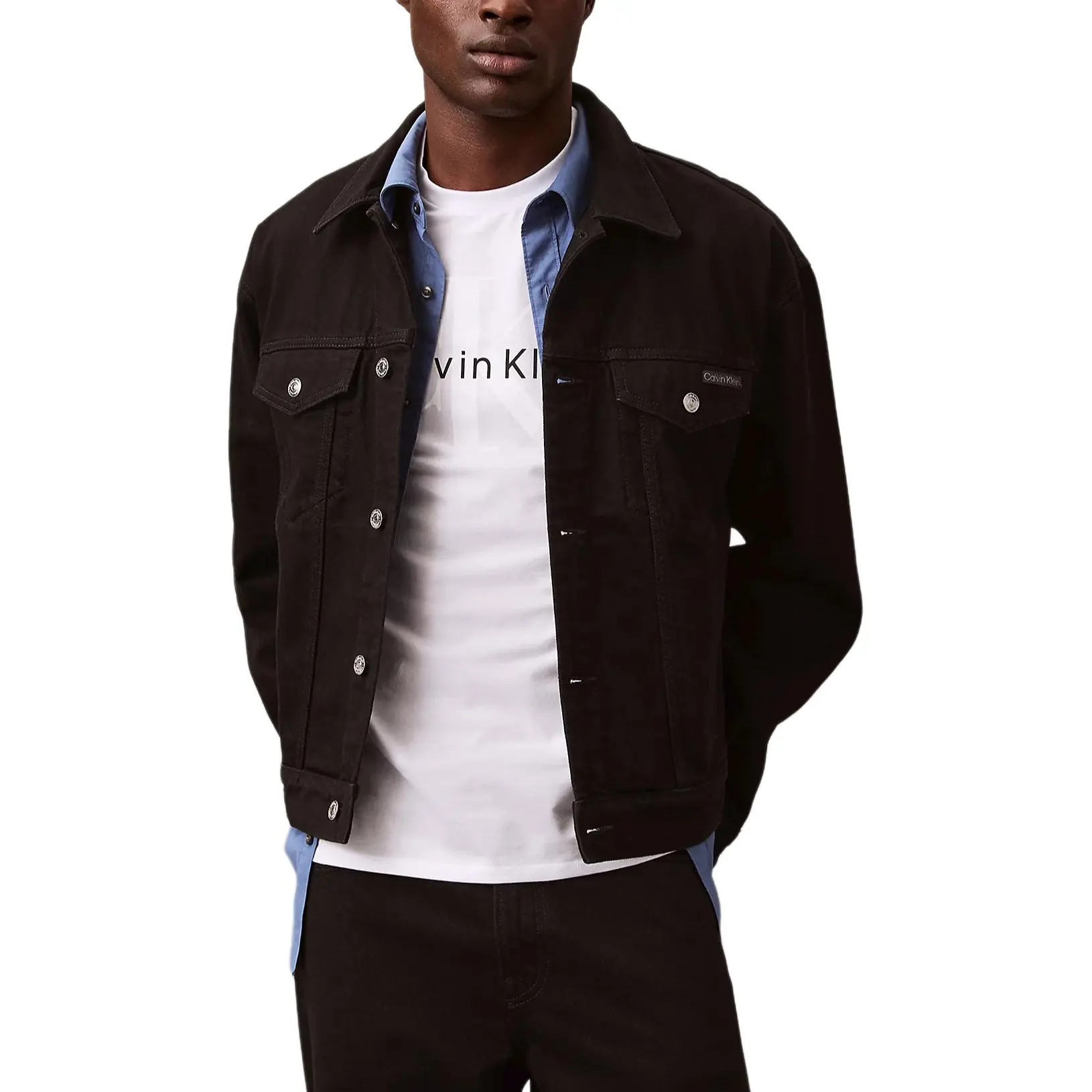 Calvin Klein Denim Jackets Men Classic Black - POIZON