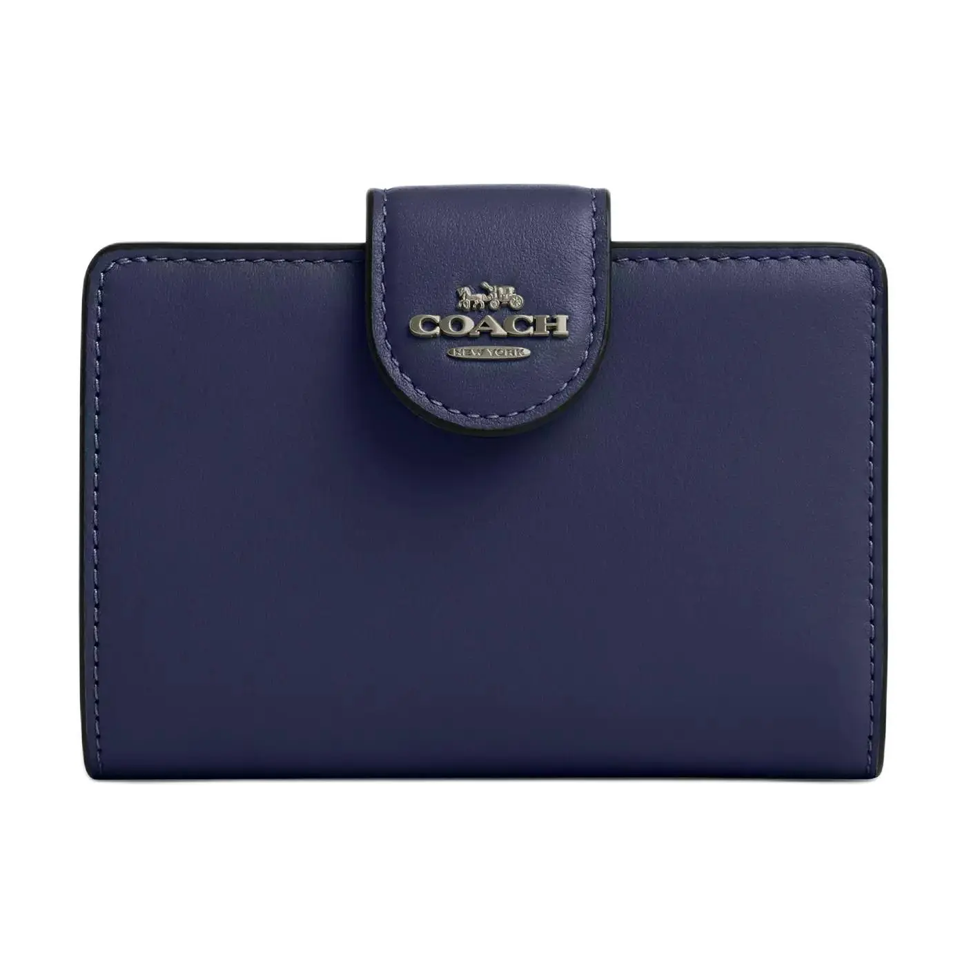 COACH Corner Zip Wallets Pure Marine Blue - POIZON