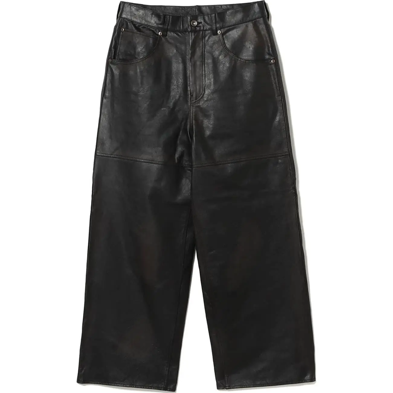 Beams Leather Pants Men Black - POIZON