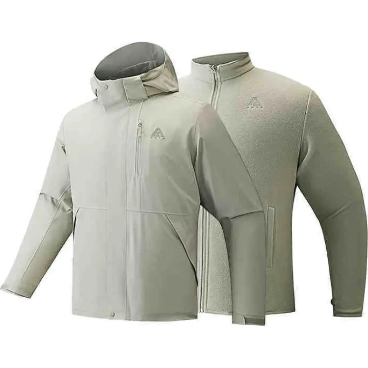 ANTA Outdoor Collection Windbreaker Jackets Men Azure Dove Gray - POIZON