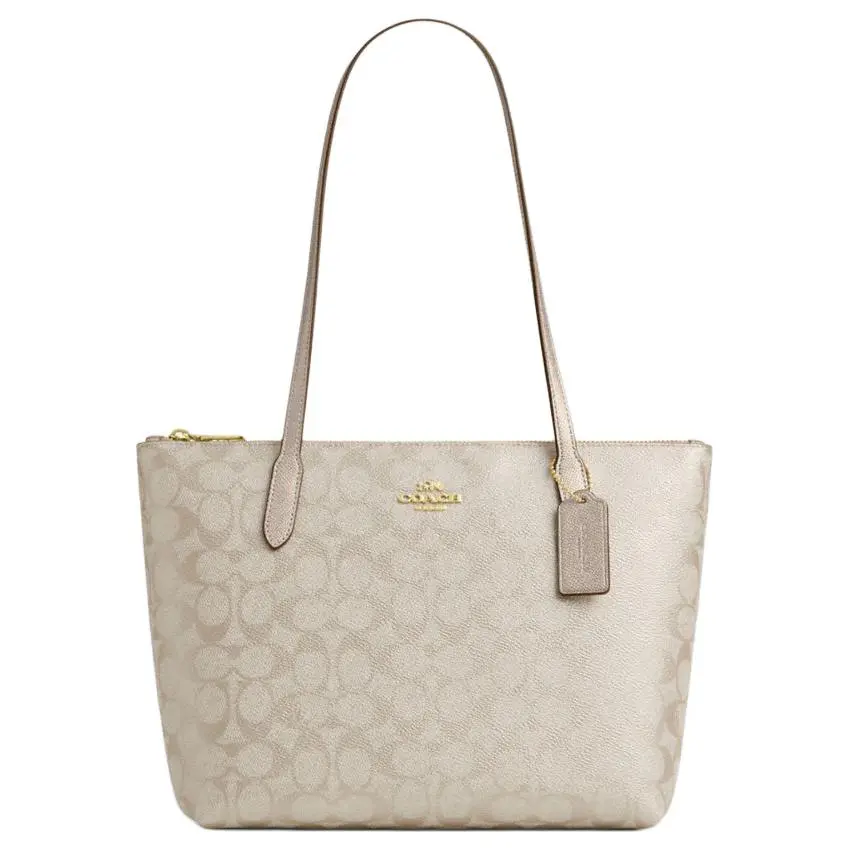 COACH Zip Top Tote Shoulder Bags - POIZON