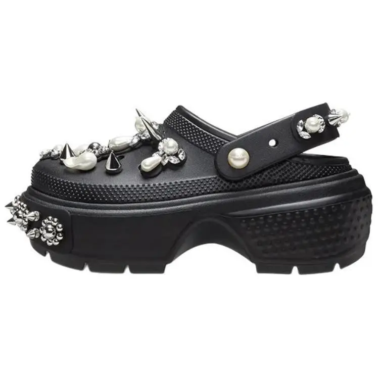Crocs Stomp Clog Simone Rocha Black Women's - POIZON
