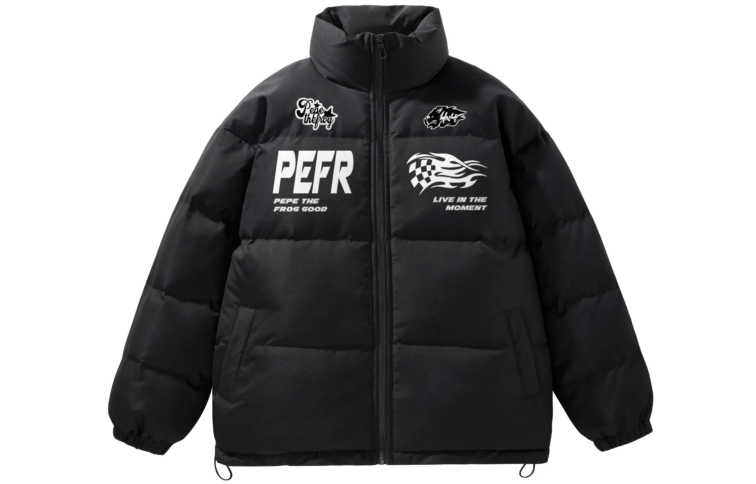 Pepe The Frog Puffer Jackets Unisex - POIZON