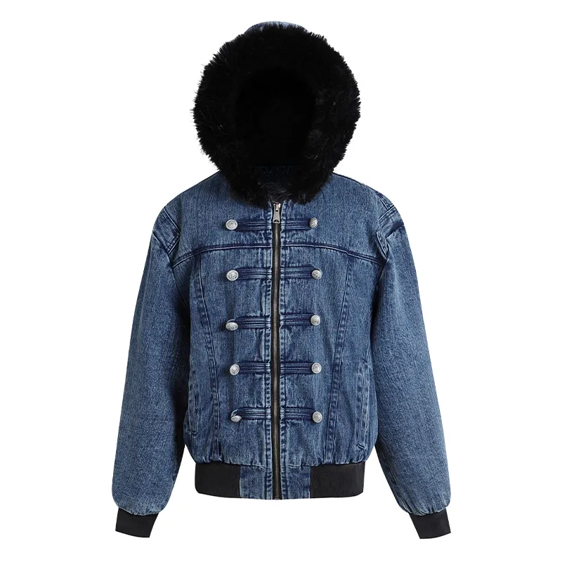 DND4DES Jackets Unisex Washed Blue - POIZON