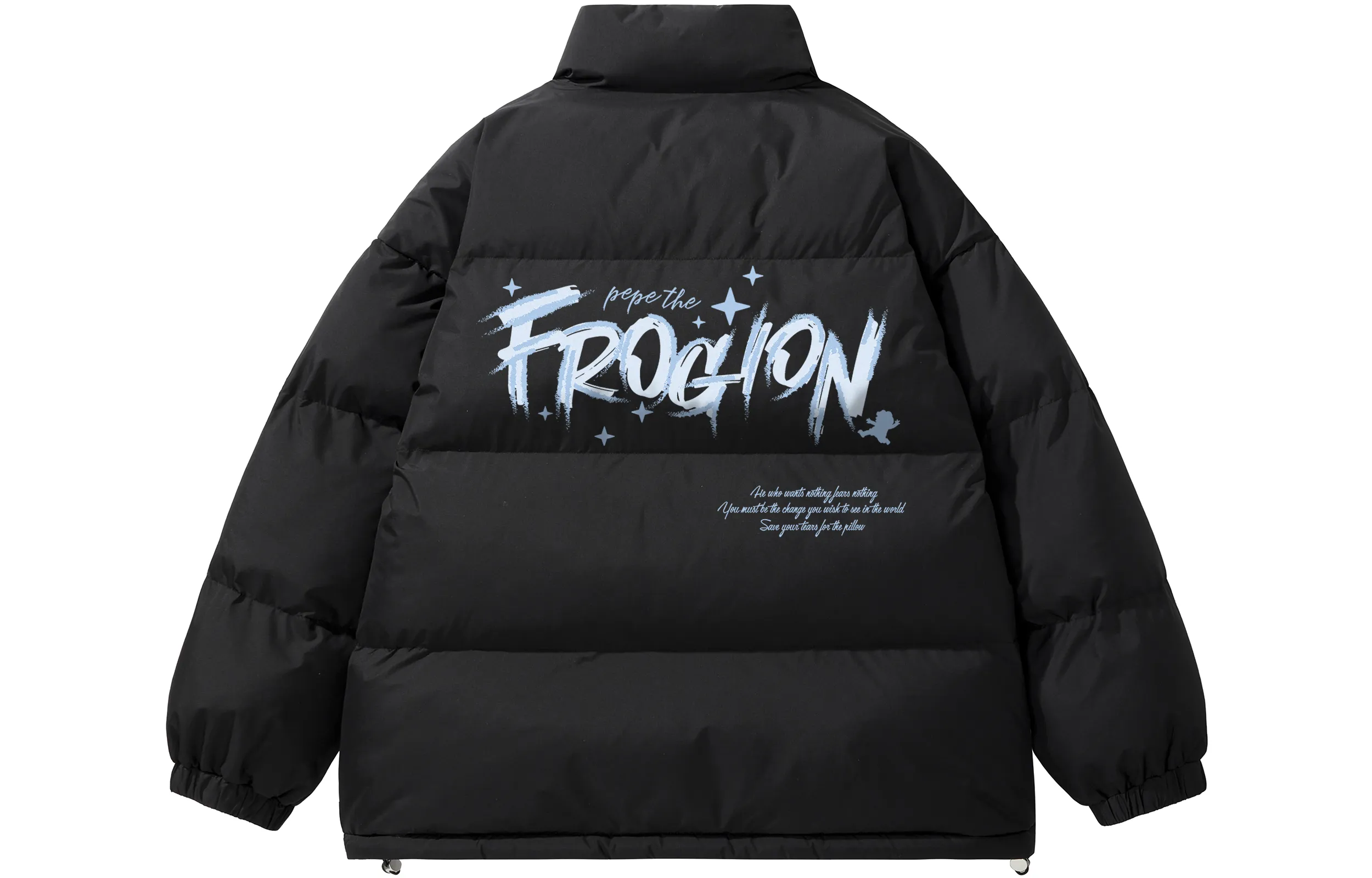 Pepe The Frog Puffer Jackets Unisex - POIZON