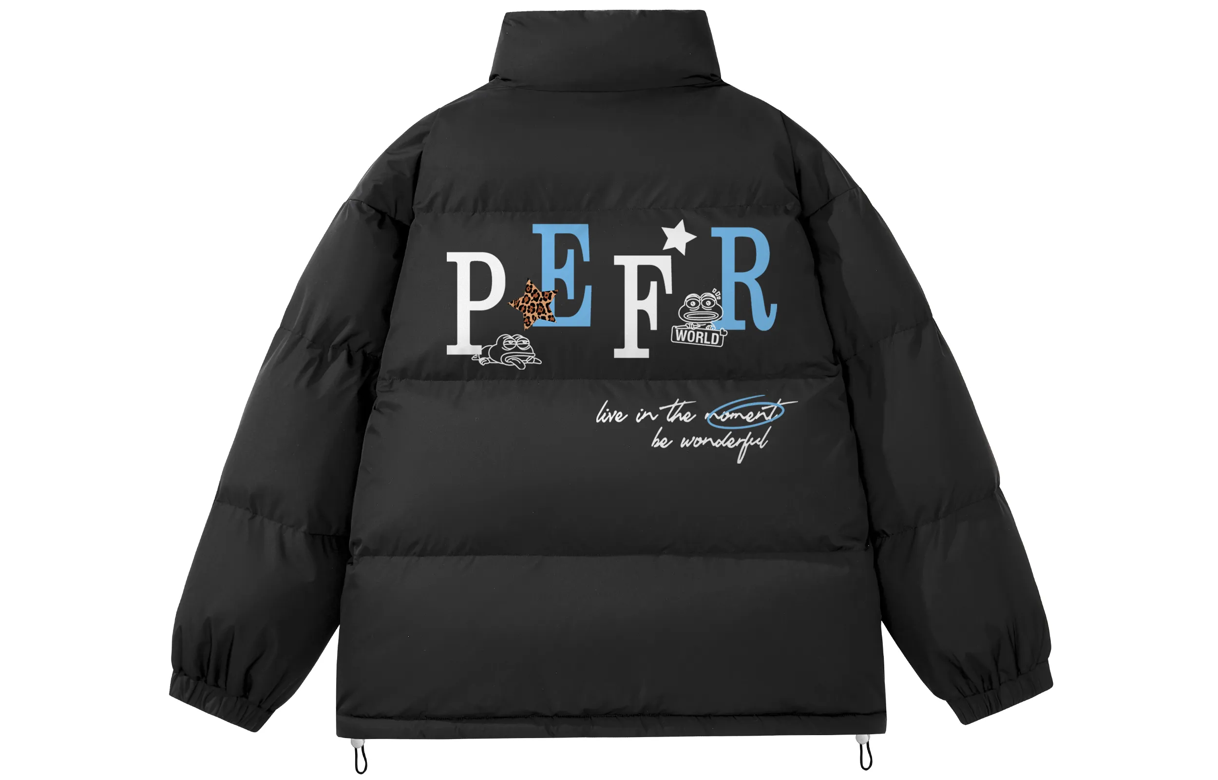 Pepe The Frog Puffer Jackets Unisex - POIZON