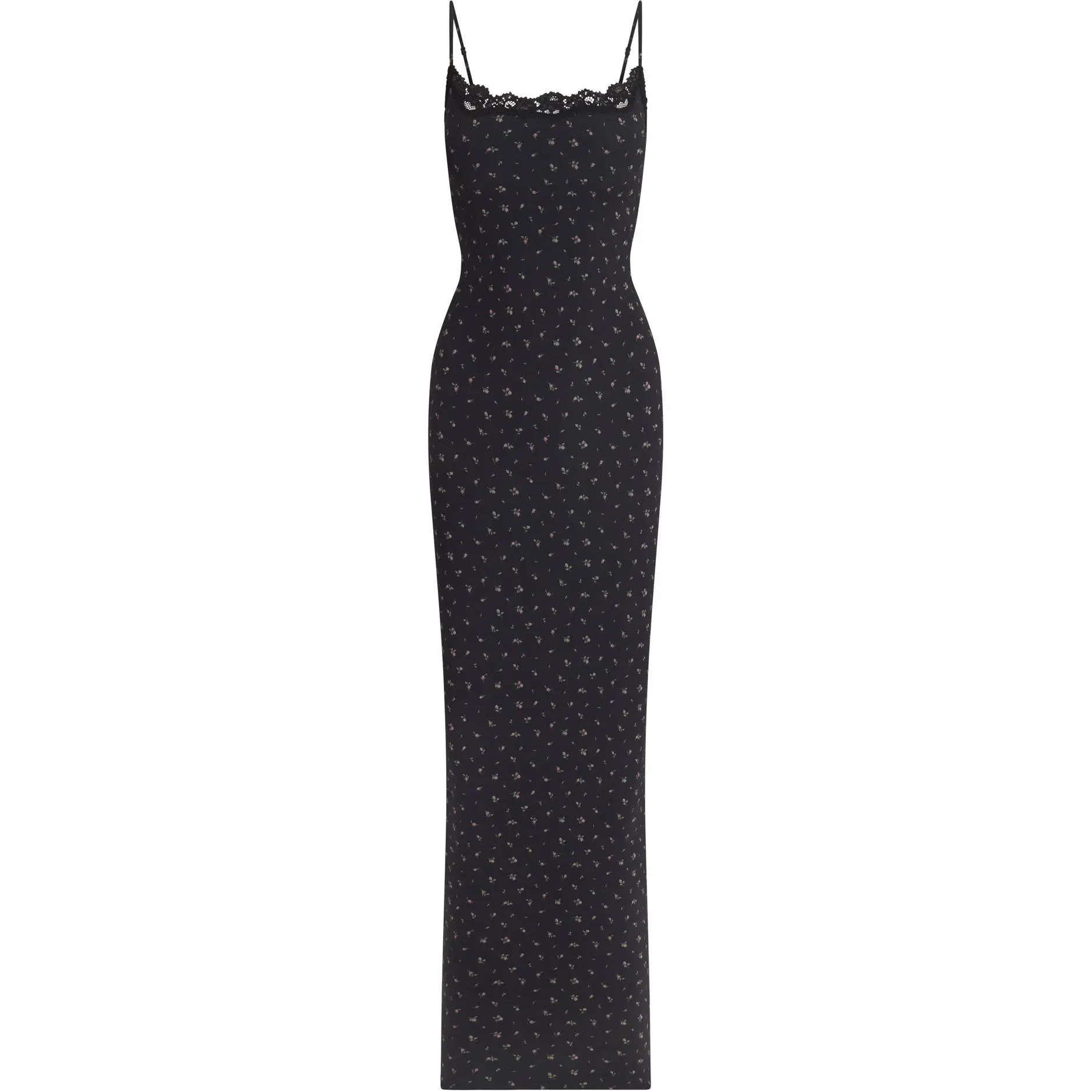 Skims Slip Dresses Women's ONYX ROSEBUD PRINT/Onyx Rose Flower Print ...