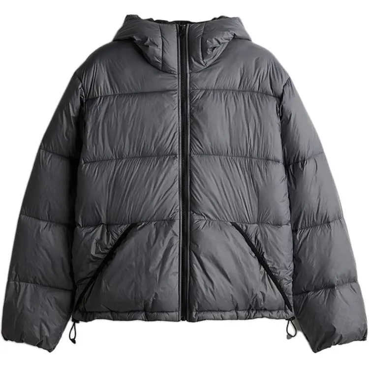 H&M Puffer Jackets Men Dark Gray - POIZON